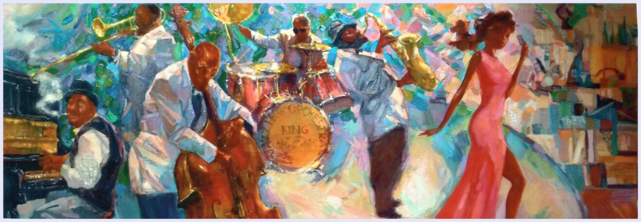 Sounds of Jazz. Green. Roman Nogin - Artnuances Gallery