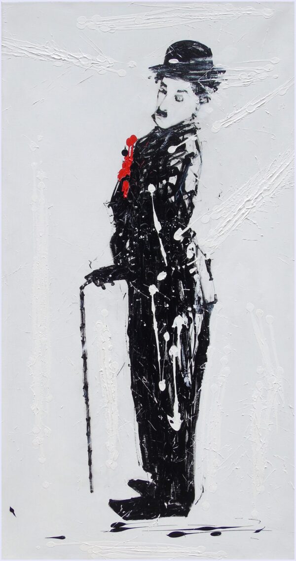 Charlie Chaplin (white) - Natino Chirico - Artnuances Gallery